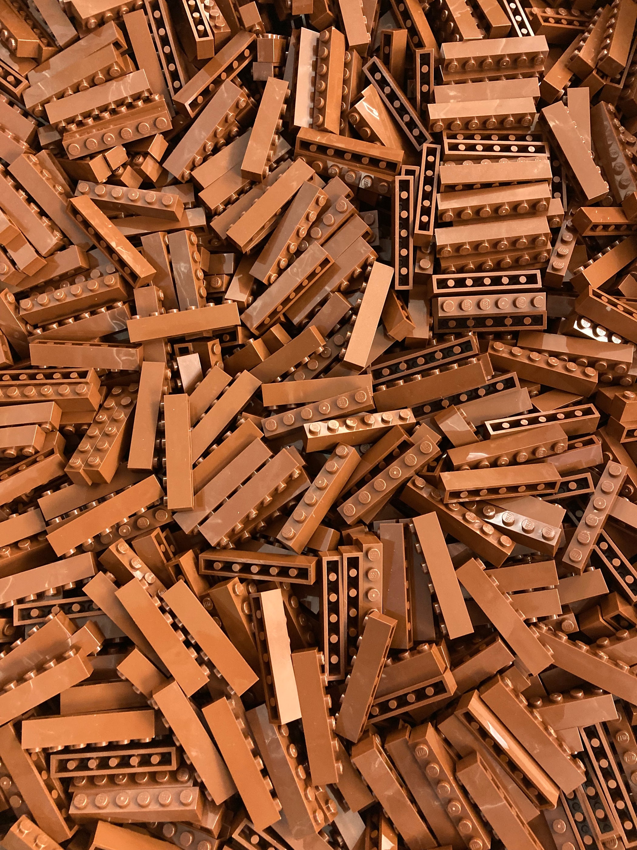 100 x Reddish Brown LEGO® 1x6 Bricks — Brick Bin