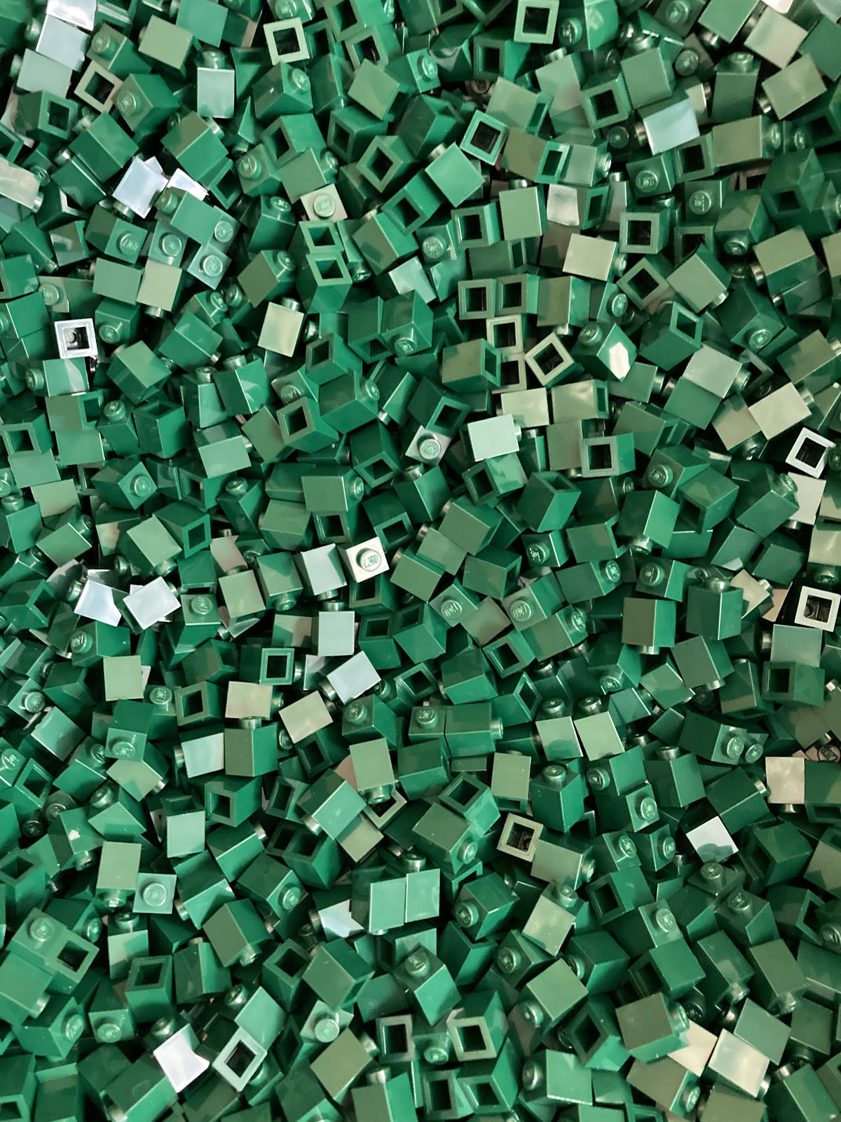 100 x Dark Green LEGO® 1x1 Bricks — Brick Bin